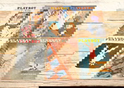 Group Lot Of 4 1955 Playboy Magazines Auction