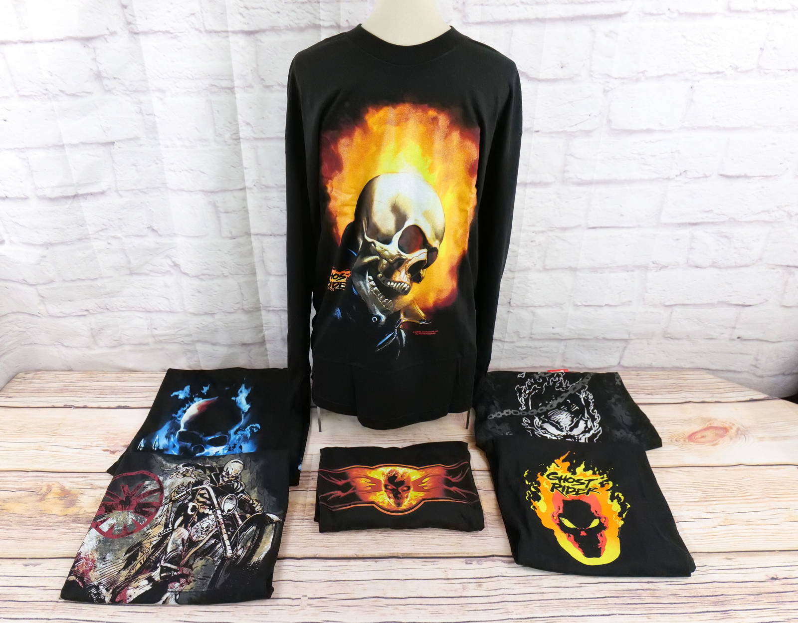 Lot Of 6 Marvel Ghost Rider Shirts Auction