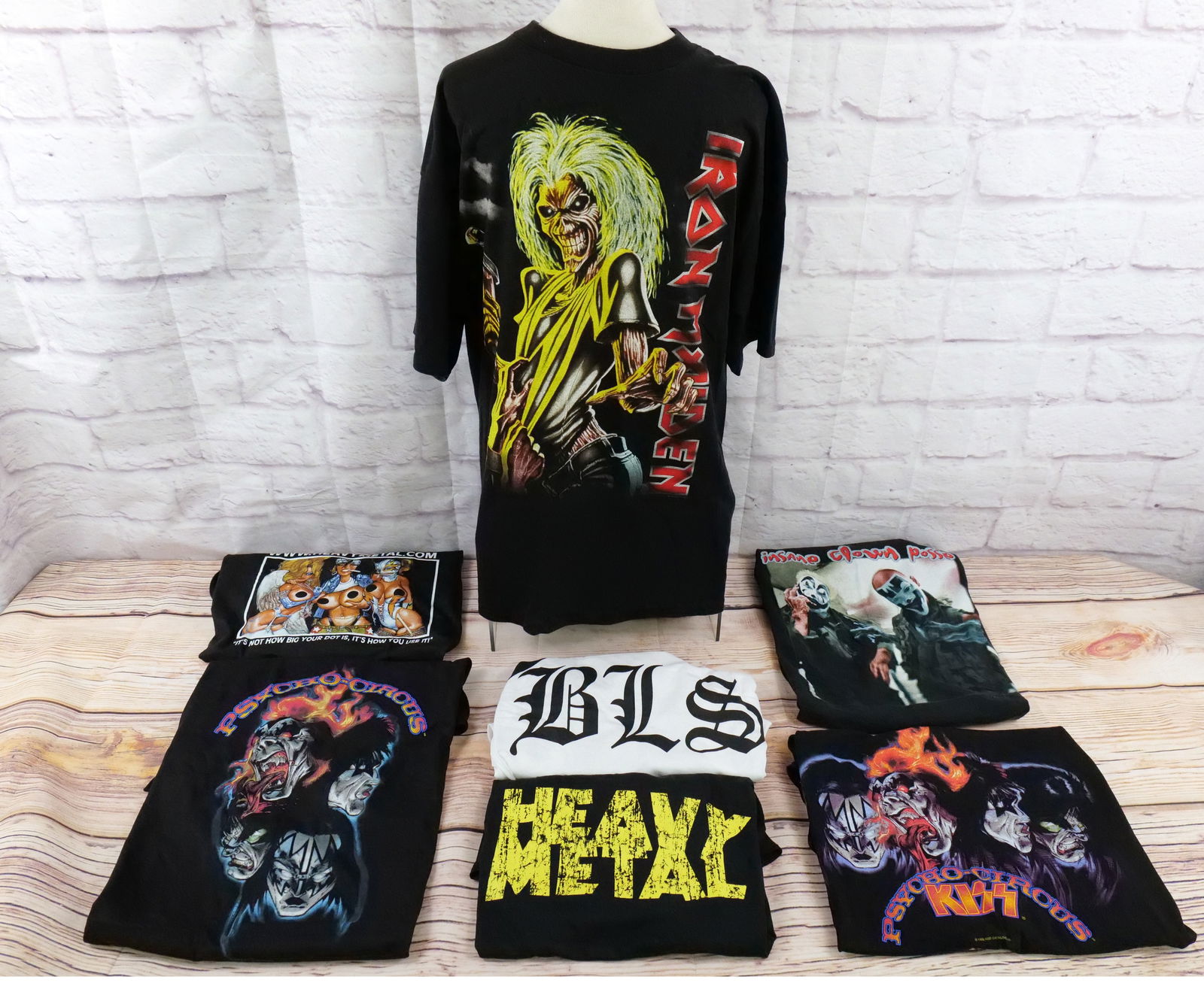Lot Of 7 Vintage Rock Shirts Auction