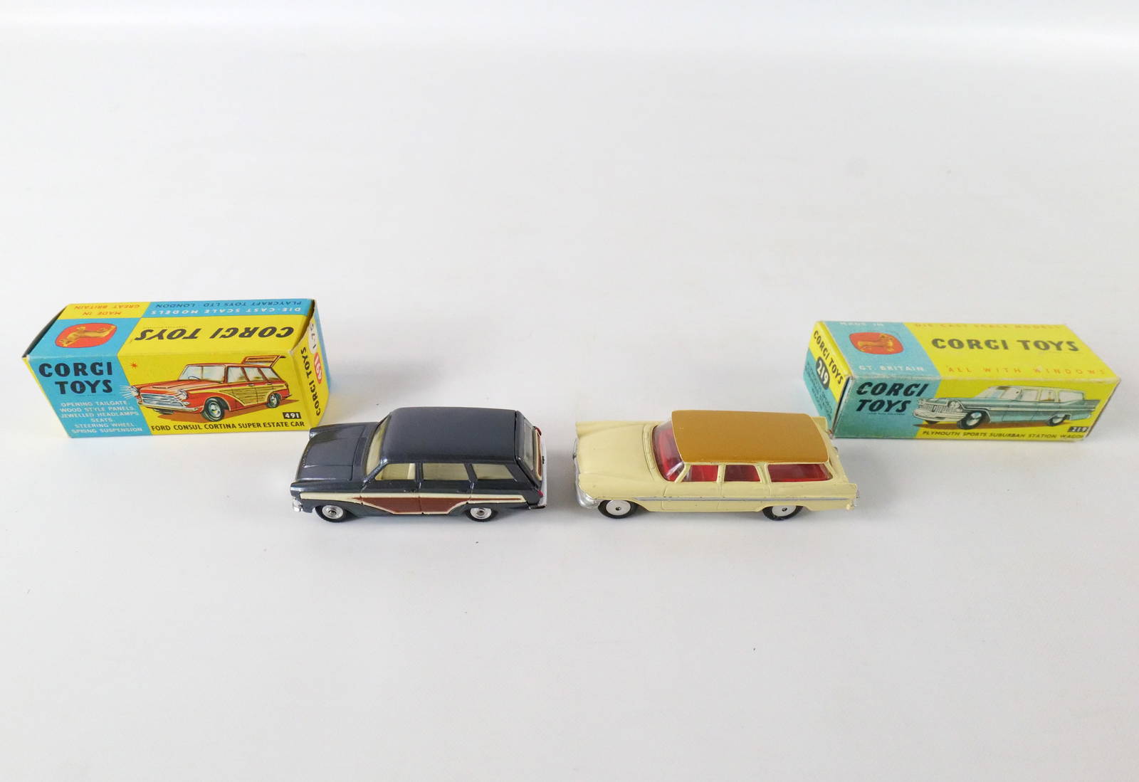 Lot Of 2 Vintage Corgi Diecast Cars Auction