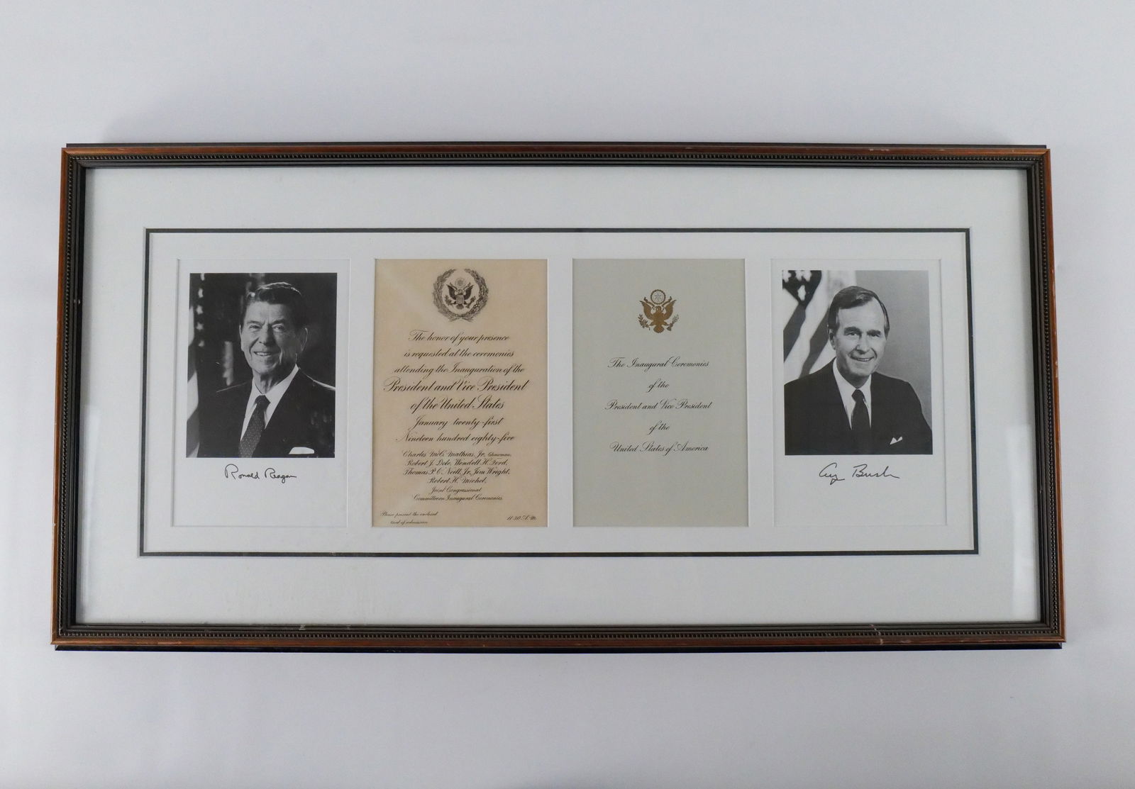 Framed Ronald Reagan And George Bush Presidential Inauguration Collage ...