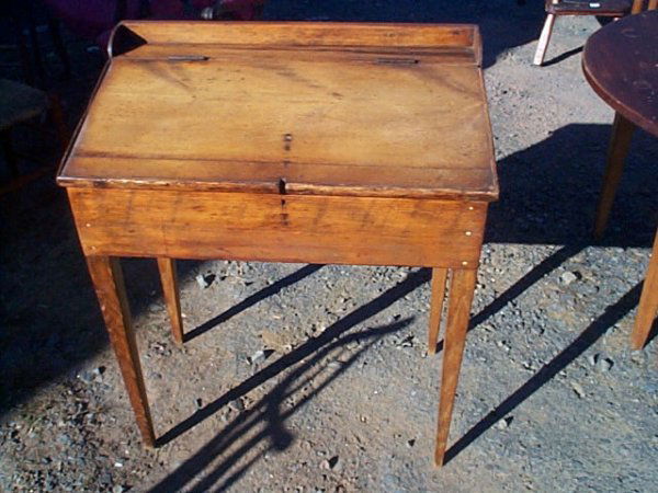 144: 19th Century American Pine Slant Top Writing Desk.