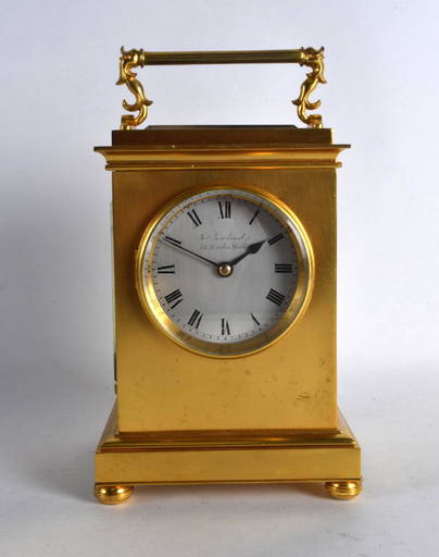 A Lovely English Fusee Carriage Clock By James Gowland