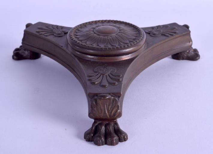 A Rare Antique Tiffany Studios New York Bronze Inkwell