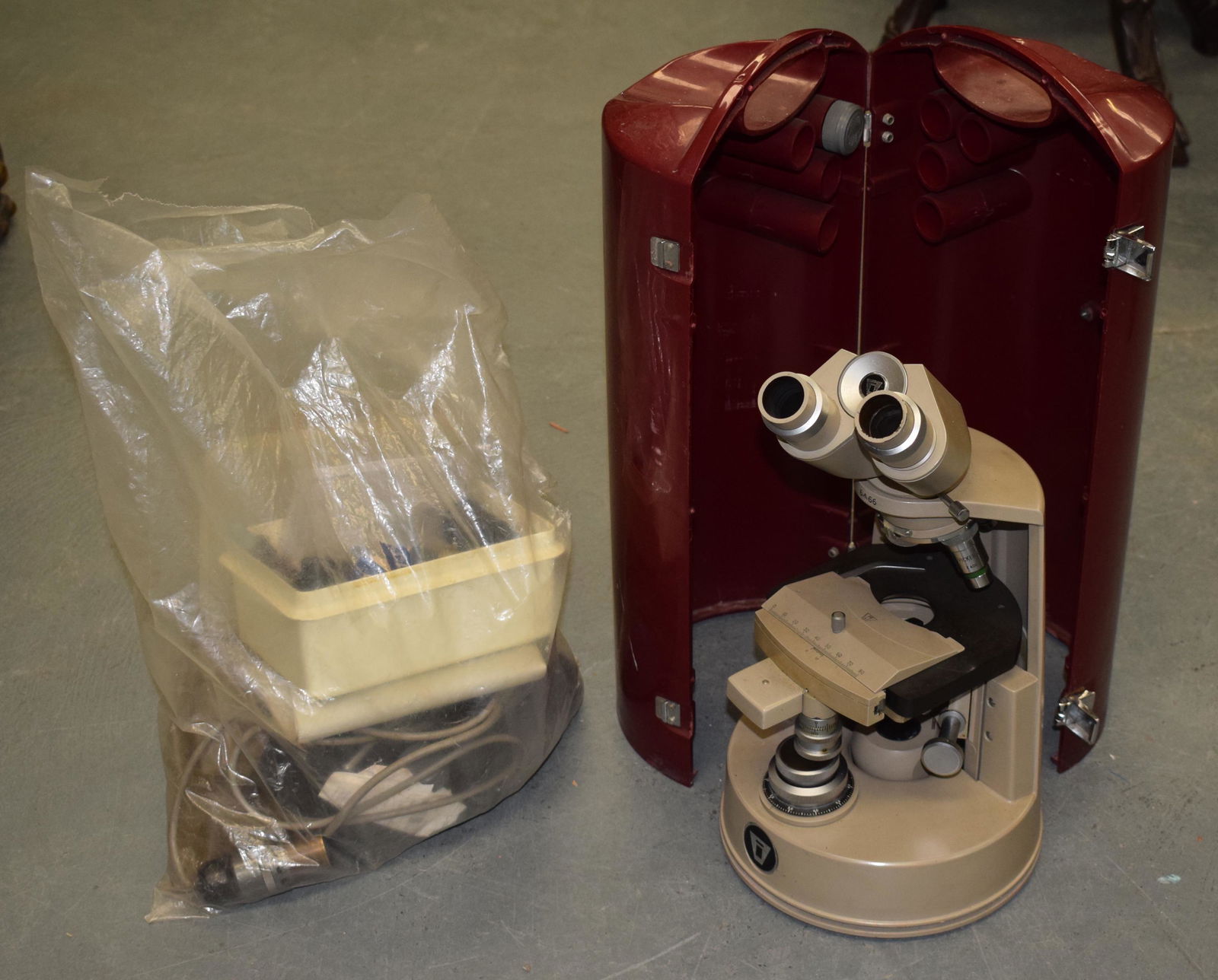 A Vintage C Baker Of London Cased Microscope With