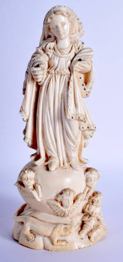 An 18th Century Continental Goa Bone Figure Of A Female