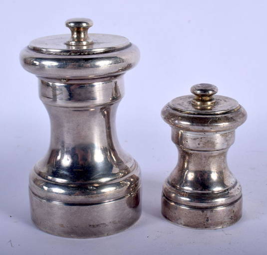 Two Silver Condiments. 238 Grams Overall. Largest 9 Cm