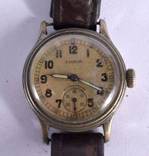 MILITARY TIMOR WRISTWATCH. Dial 3.3cm incl crown, weight 37.3g (#0983 ...