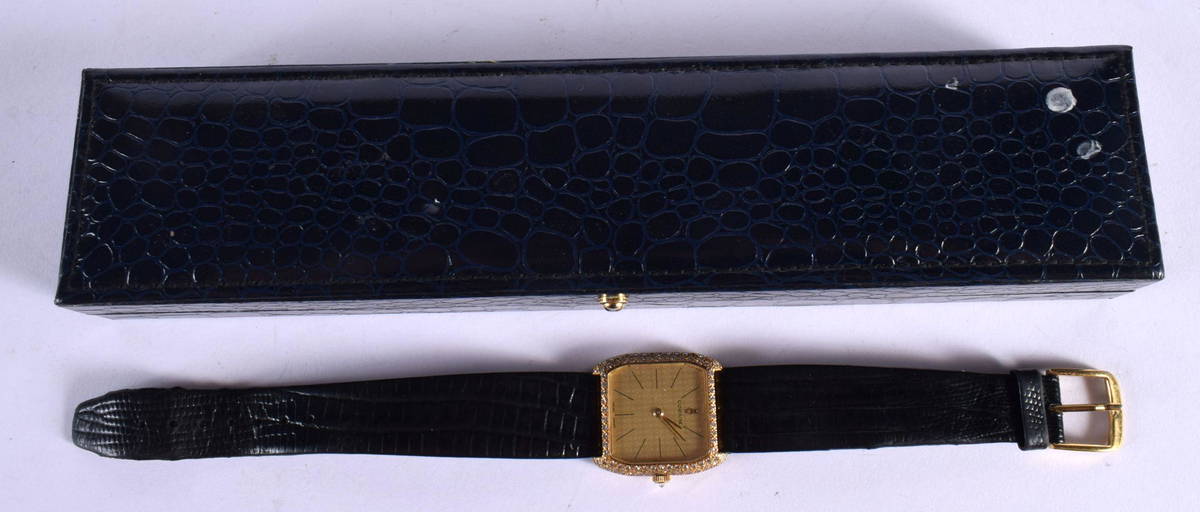 AN 18CT GOLD CORRUM WRISTWATCH. 30 grams. 2.75 cm wide inc crown ...