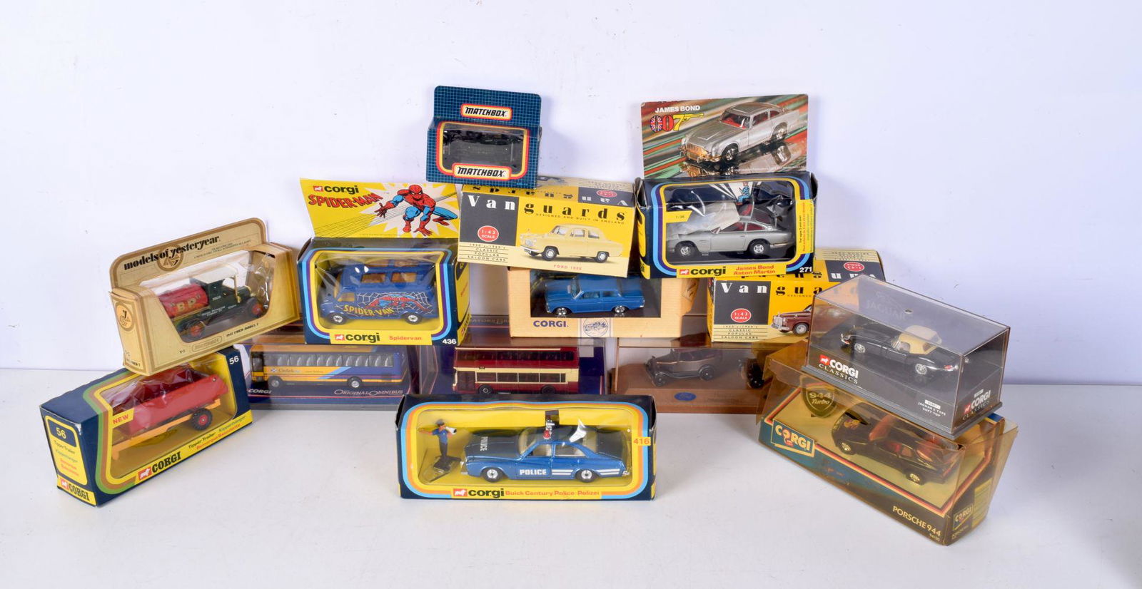 A Collection Of Boxed Corgi And Vanguard Model Cars And Buses Including ...