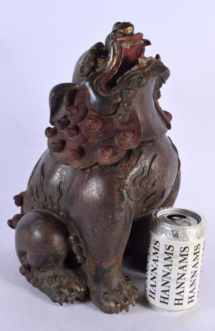 A Fine And Rare 16th/17th Century Chinese Lacquered Bronze Fu Lion Dog ...