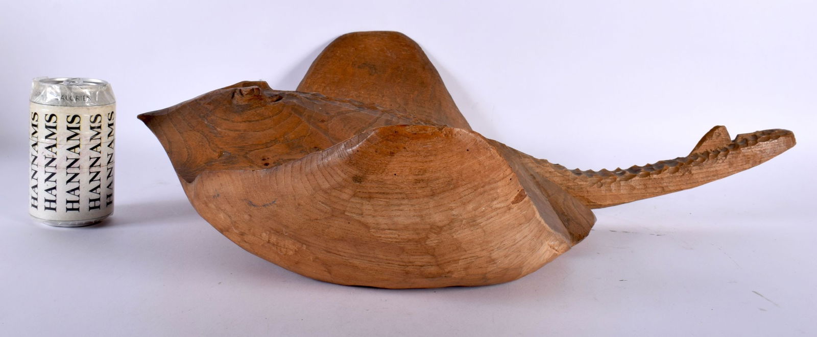 A Large And Unusual Early 20th Century Carved Elm Figure Of A Ray Of ...