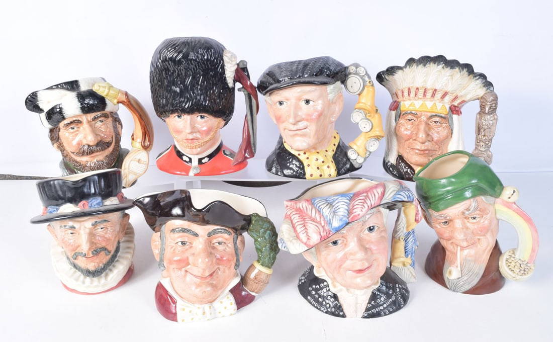 A Collection Of Royal Doulton Character Jugs: 2x Pearly Queen ...