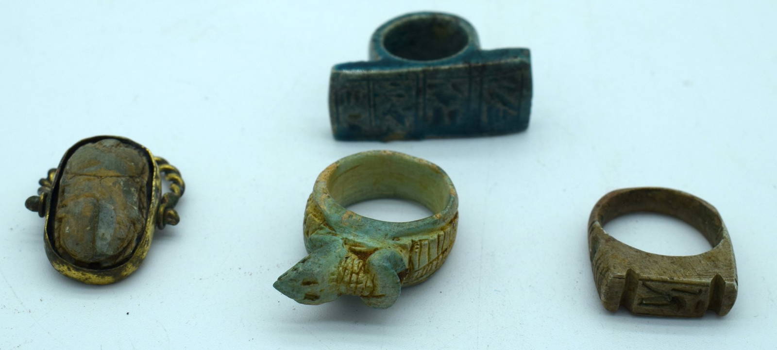 Four Ancient Egyptian Rings. (4) Auction