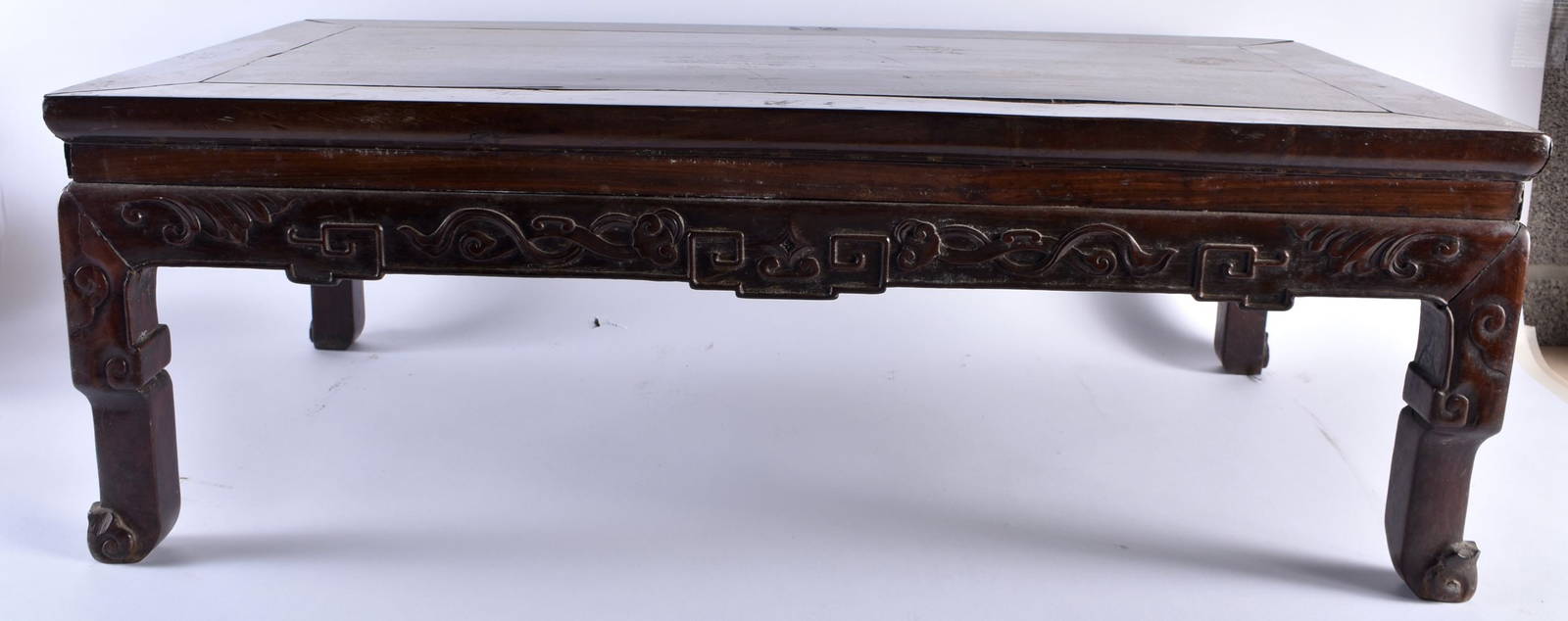 A 19th Century Chinese Carved Hardwood Low Opium Table Qing, Carved In ...