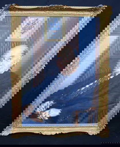 Percy Davis (20th Century) Portrait Of Stuart Towler Seated Half Length ...