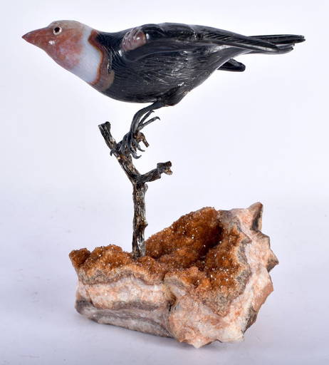 Alfred Lyndhurst Pocock (1882 1962) Agate, After Faberge, A Bird With ...