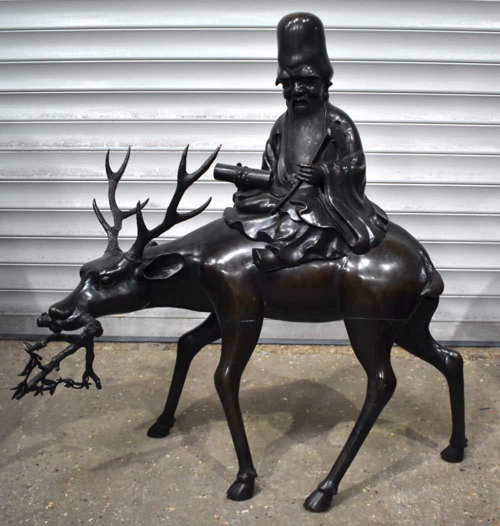 A Very Large 19th Century Japanese Meiji Period Country House Bronze ...