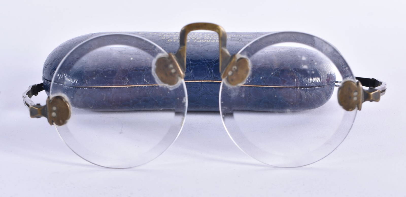 A Rare Pair Of Chinese Qing Dynasty Bronze Spectacles. 15 Cm Wide. Auction