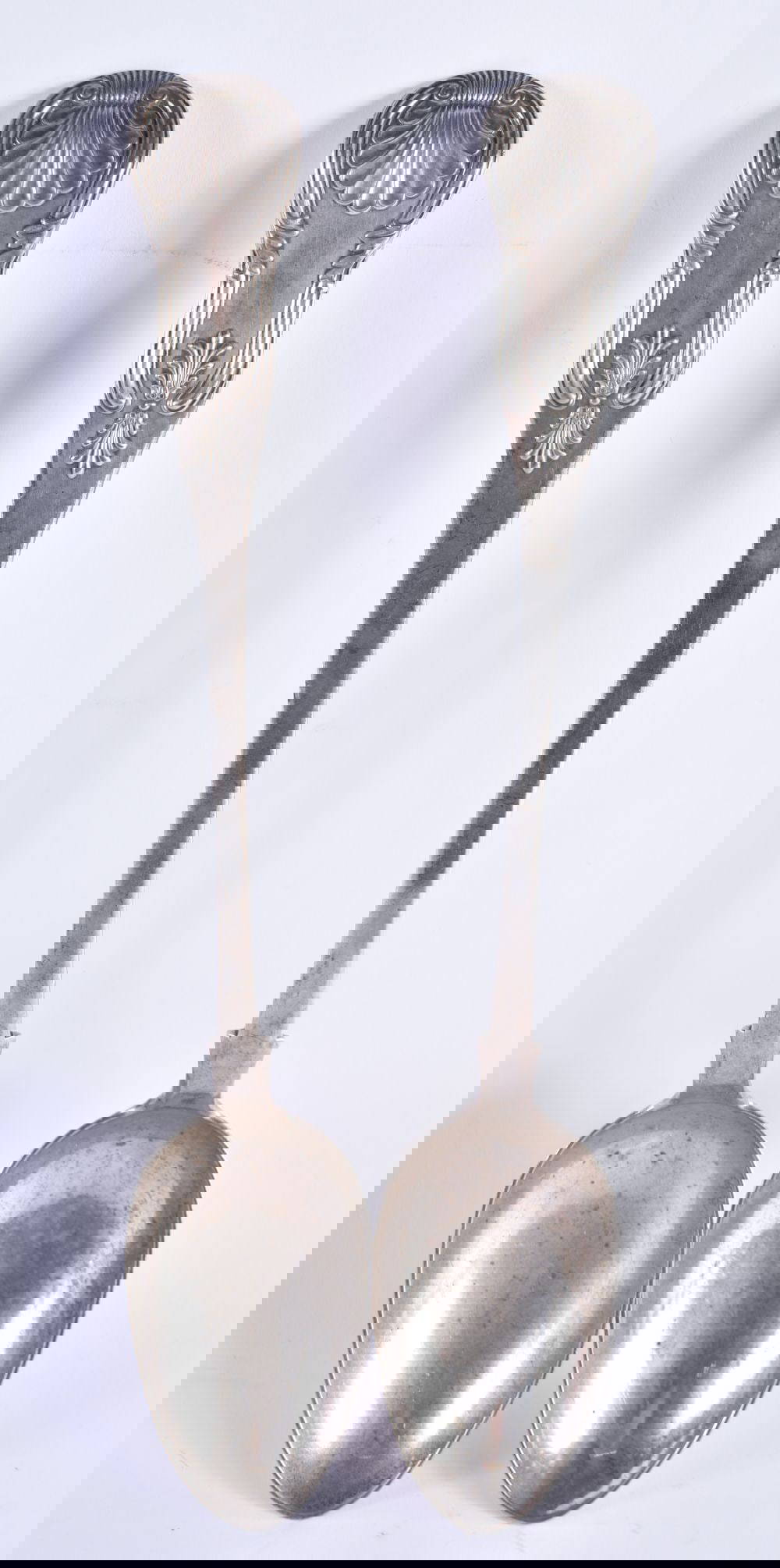 A Very Large Pair Of Mid 19th Century Scottish Silver Basting Spoons ...