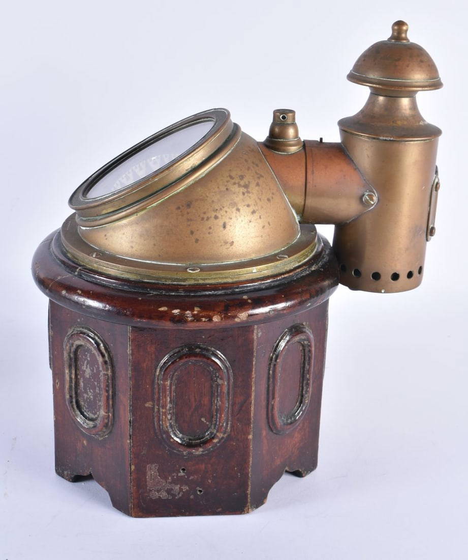 An Antique Ships Binnacle Marine Compass Summers & Payne. 27 Cm X 24 Cm ...