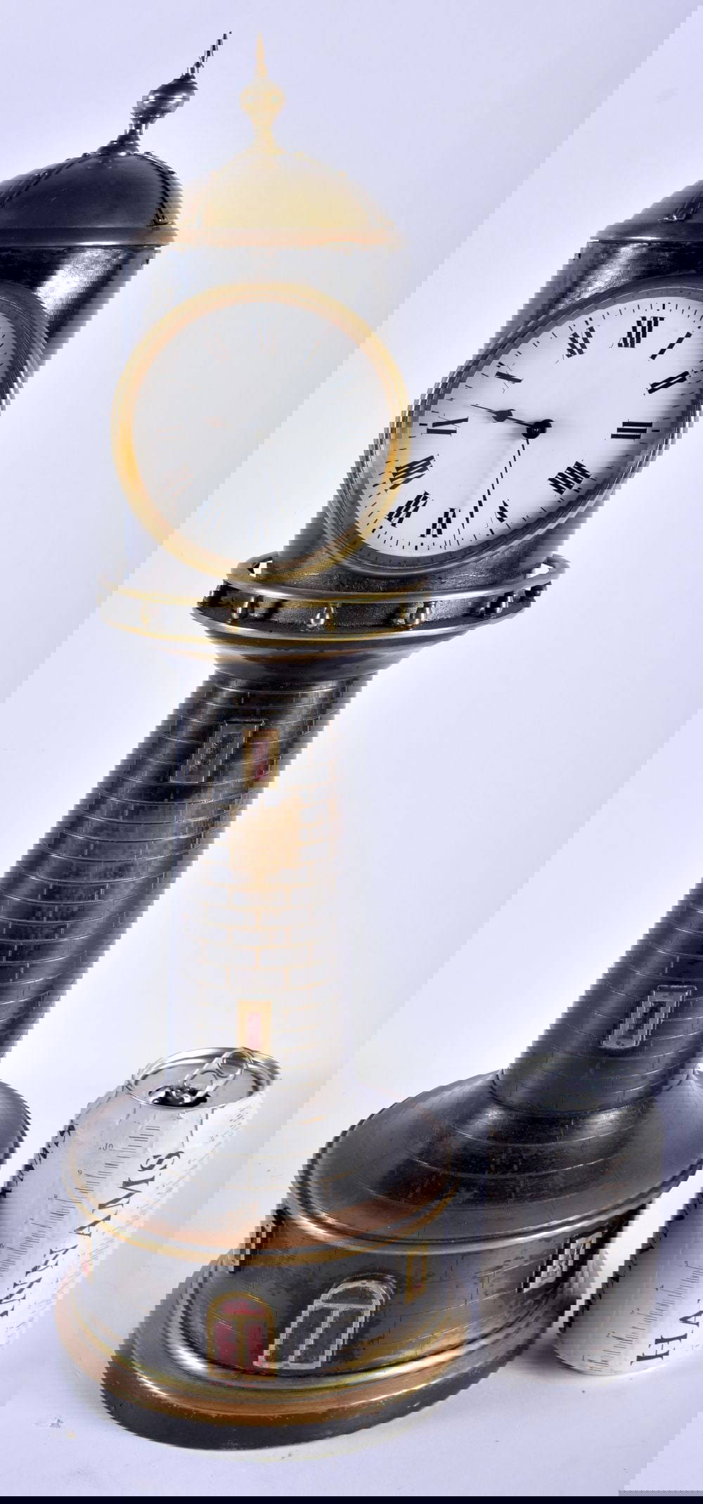 An Unusual 19th Century French Lighthouse Industrial Clock Formed With ...