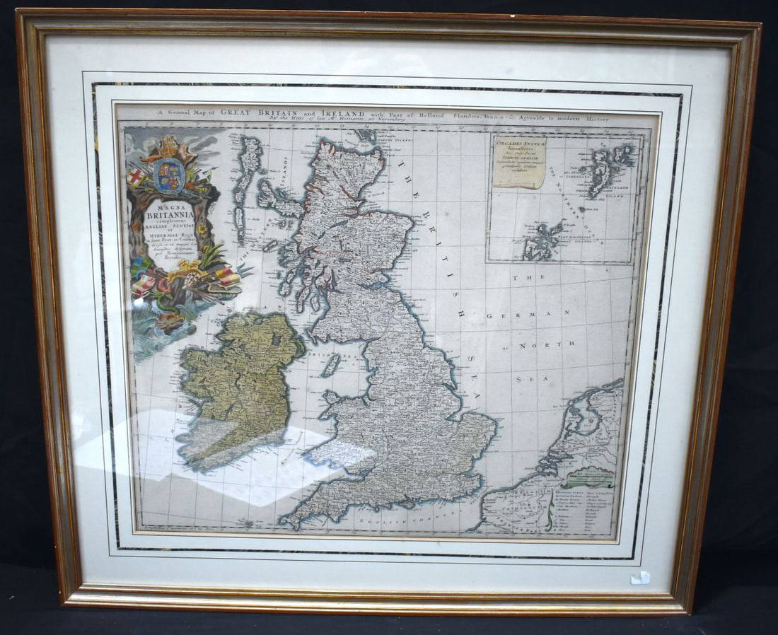 An 18th Century Kamp Of Great Britain & Ireland With Part Of Holland ...