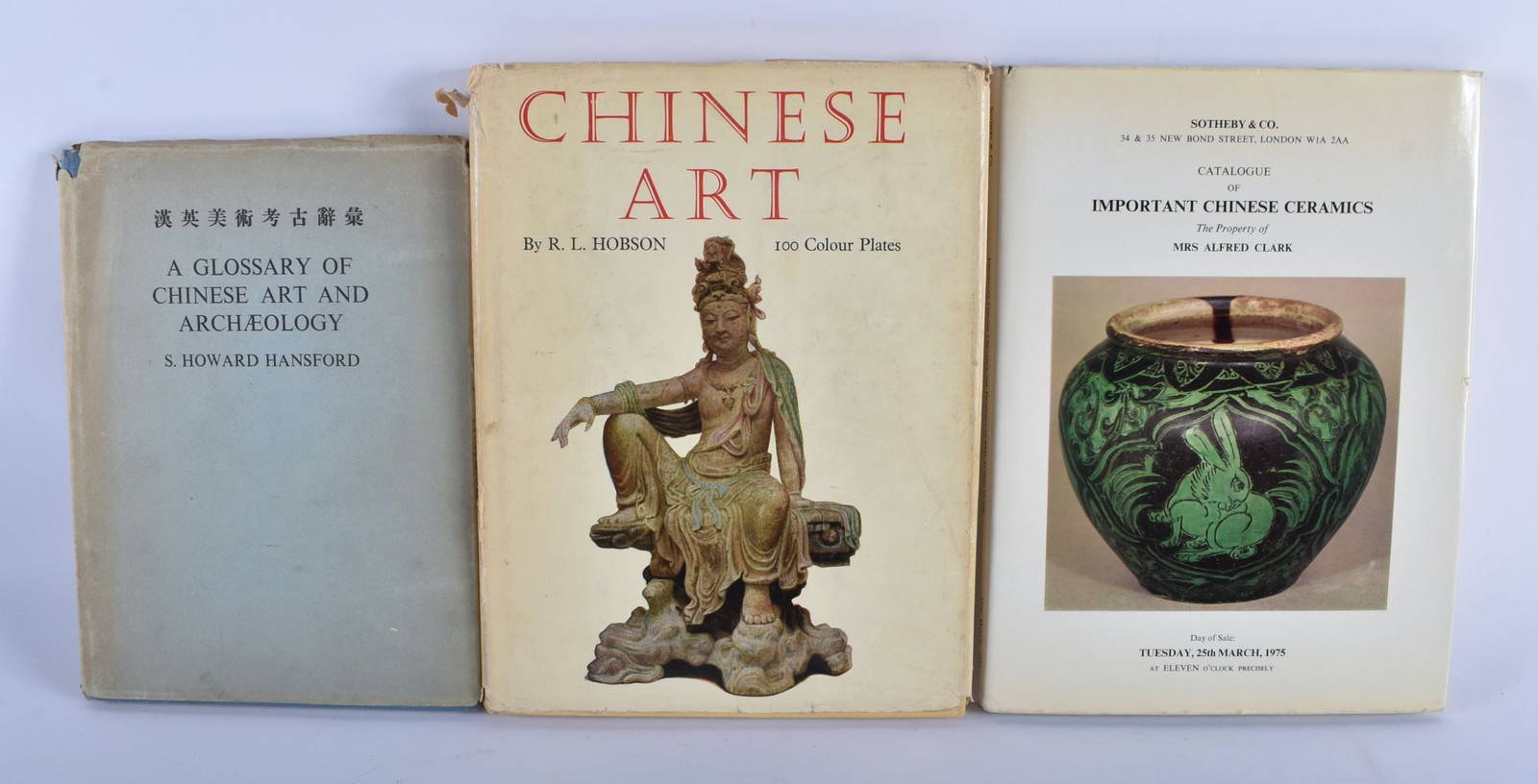 Three Chinese Reference Books R L Hobson Chinese Art, S Howard Hansford ...