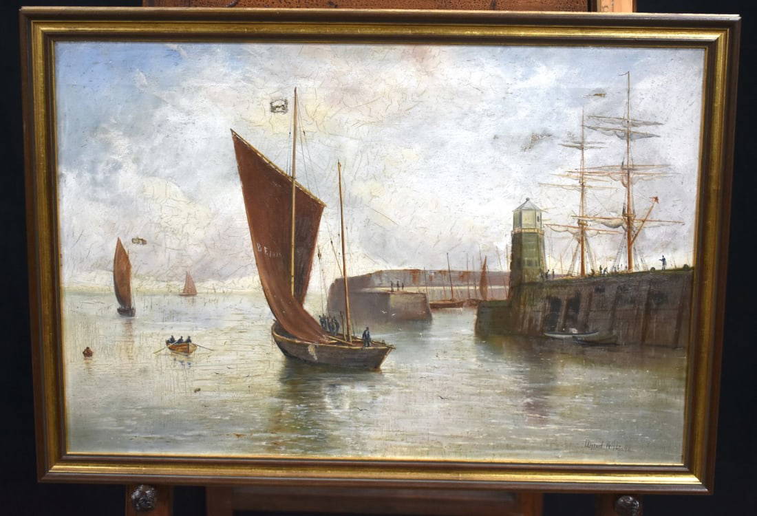 Arthur Wilde Parsons (1854-1931) A Framed Oil On Canvas Of Sailing ...