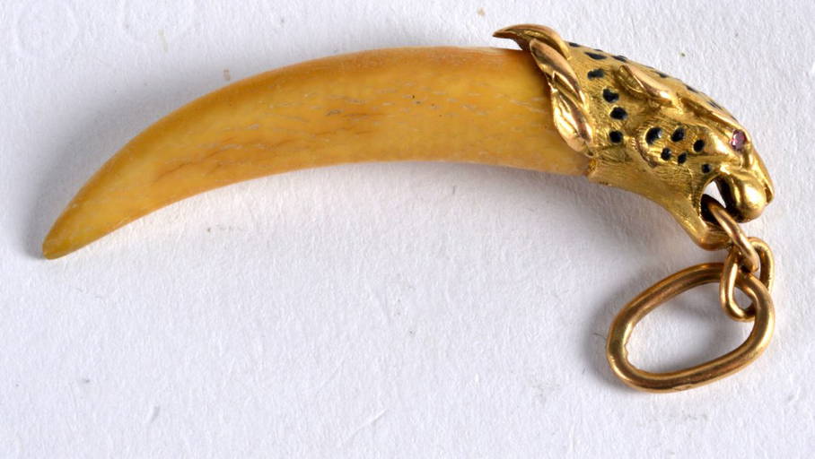 AN 18CT YELLOW GOLD MOUNTED TIGER TOOTH PENDANT. 2Ins - Jul 14, 2016 ...