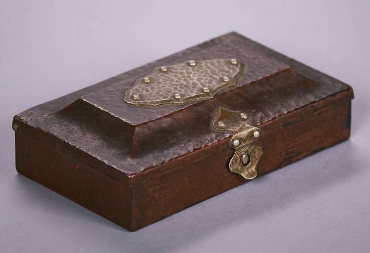 Joseph Heinrichs Hammered Copper & Silver Box