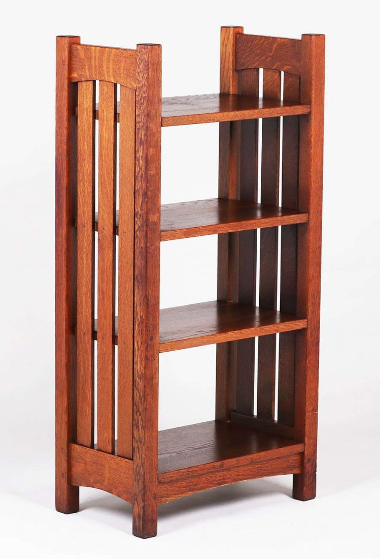 L&JG Stickley Slatted Magazine Stand