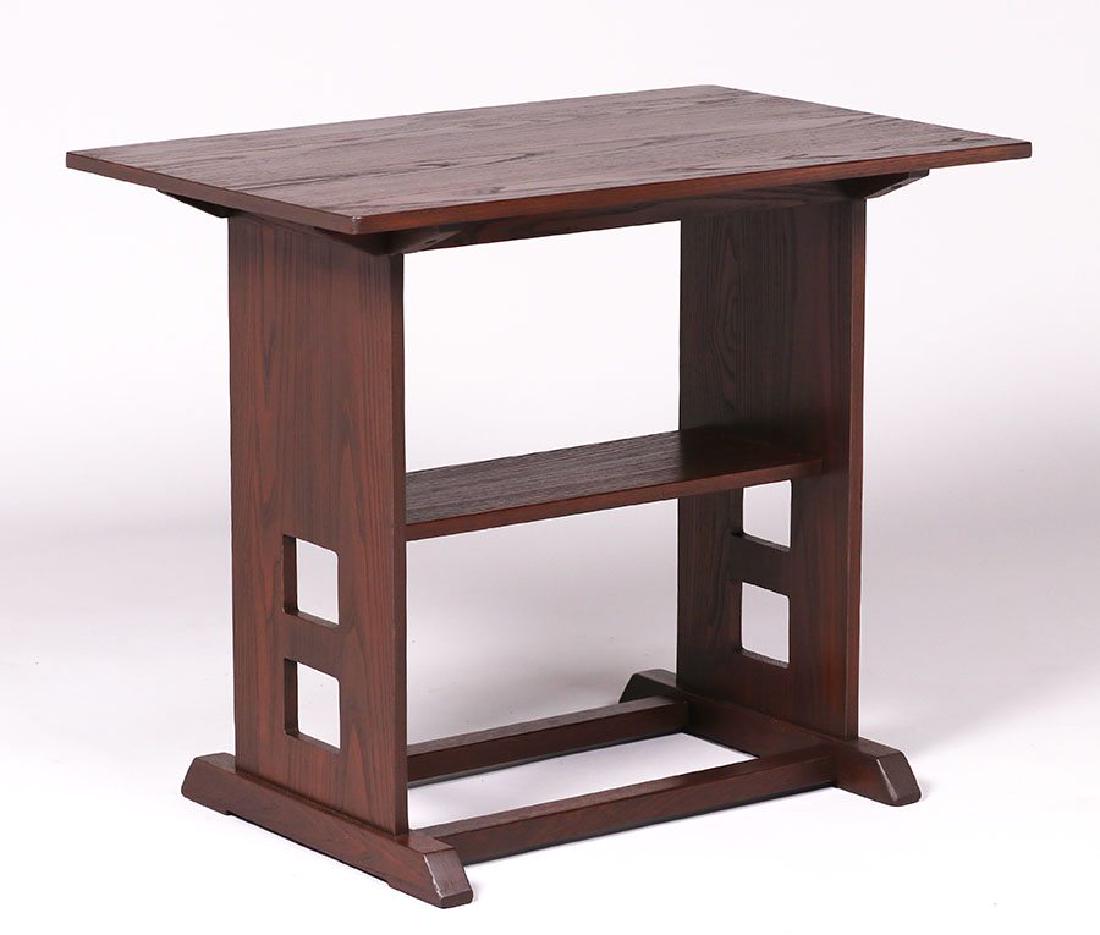 Limbert Cutout Trestle Table Made of Chestnut c192-1905