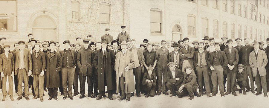 Photo Of Charles Limbert & His Factory Employees C1913