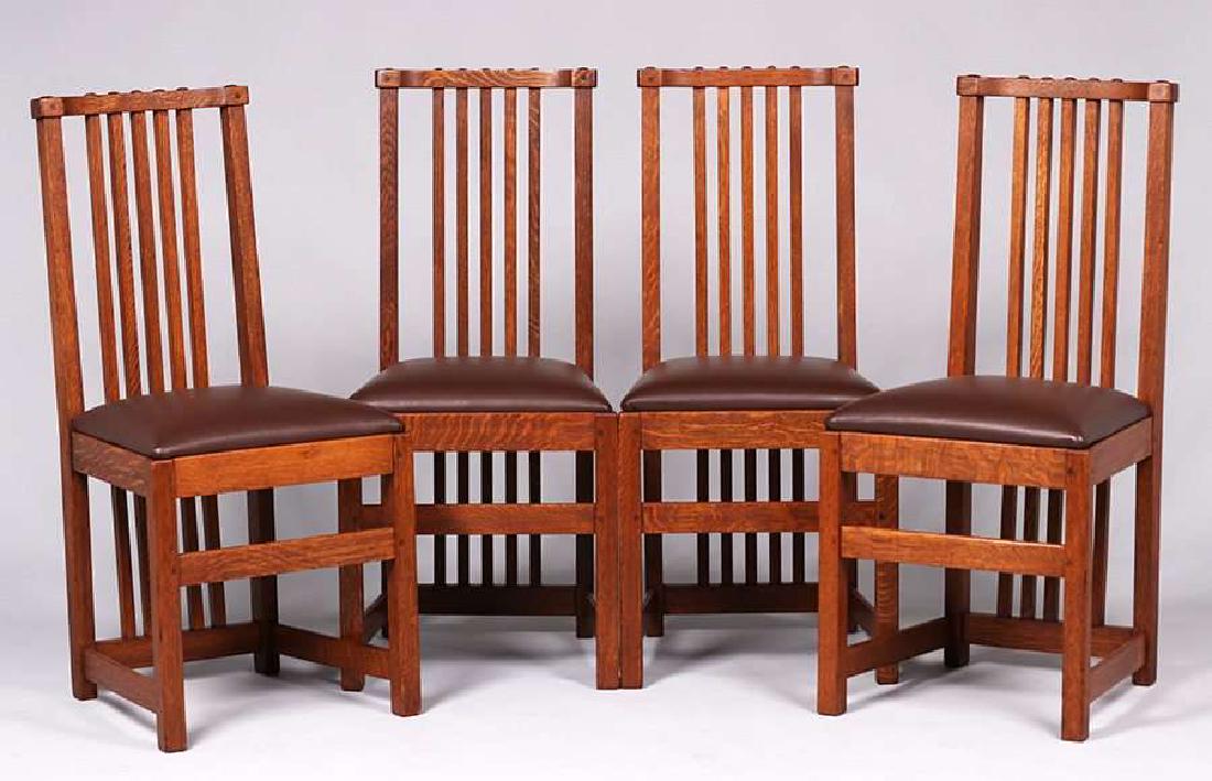 Set of 4 Limbert Spindled Chairs Yellowstone Lodge