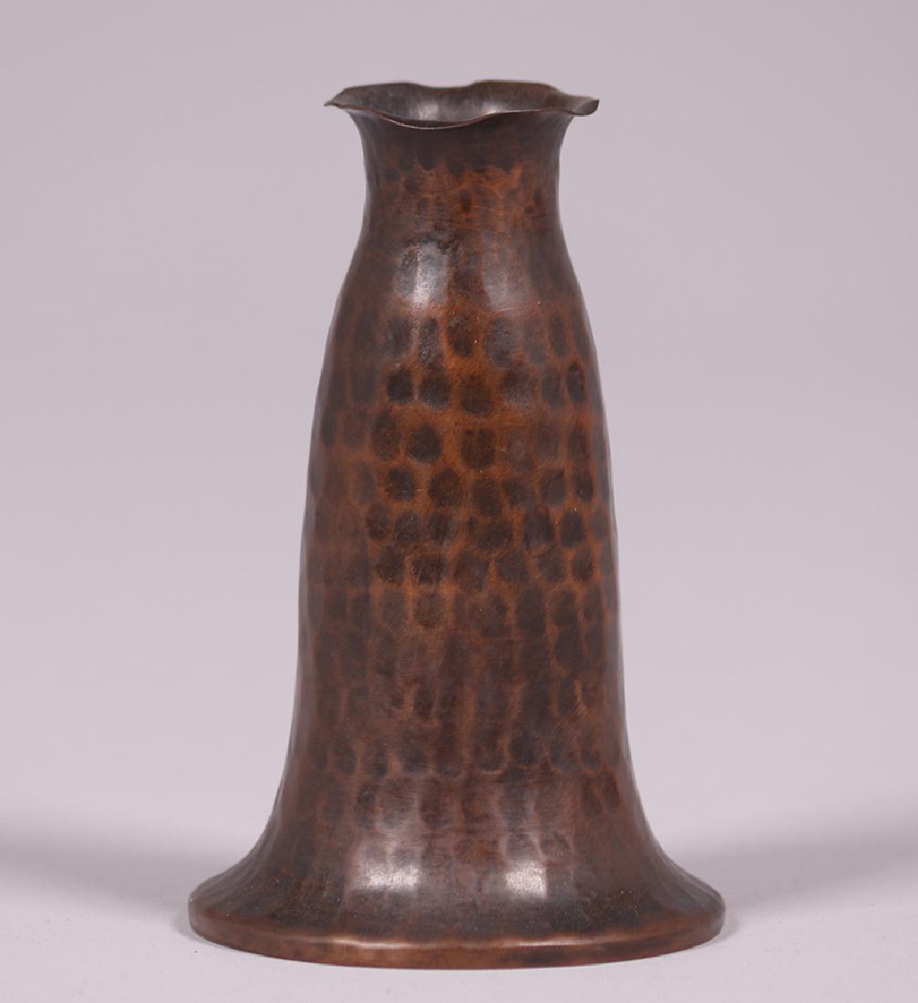 Arts & Crafts Hammered Copper Small Vase c1925
