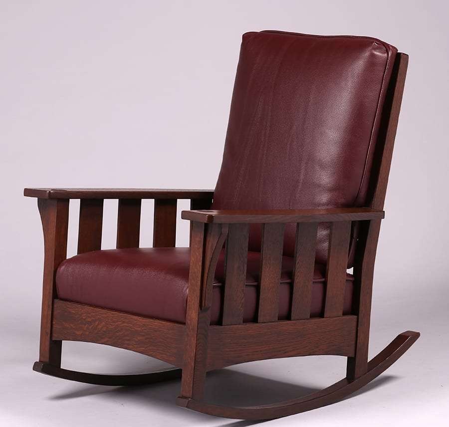 L&JG Stickley Slatted Rocker c1910
