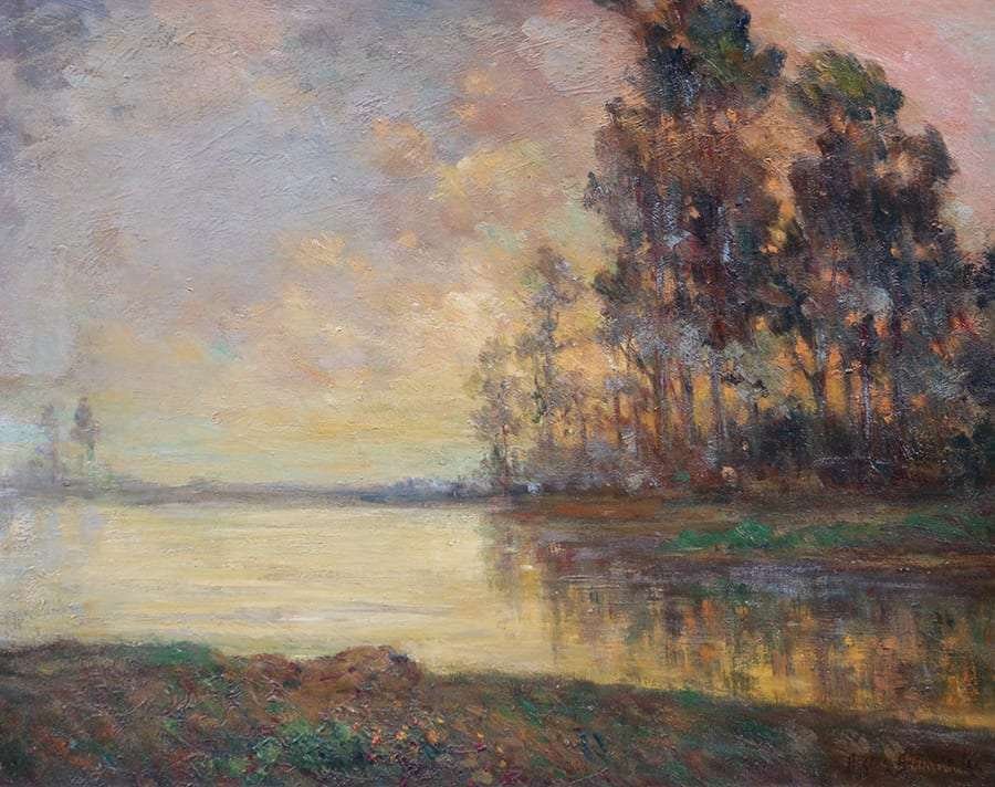 Bertha Stringer Lee Painting Smilling Through,San Mateo