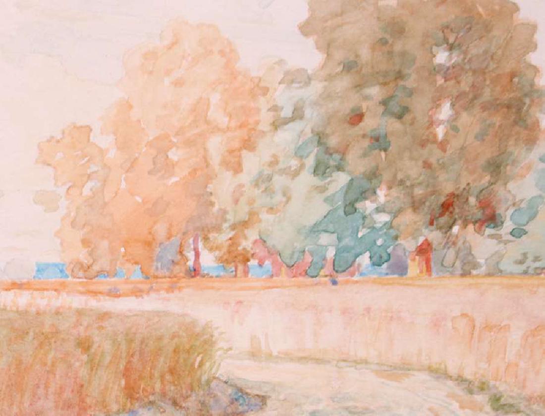 Arthur F. Mathews Watercolor Study c1890s