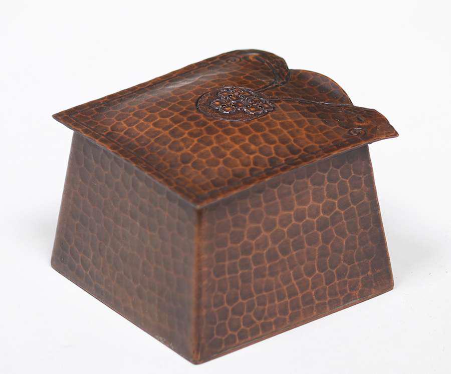 Roycroft Hammered Copper Square Inkwell - Sep 29, 2018 | California ...