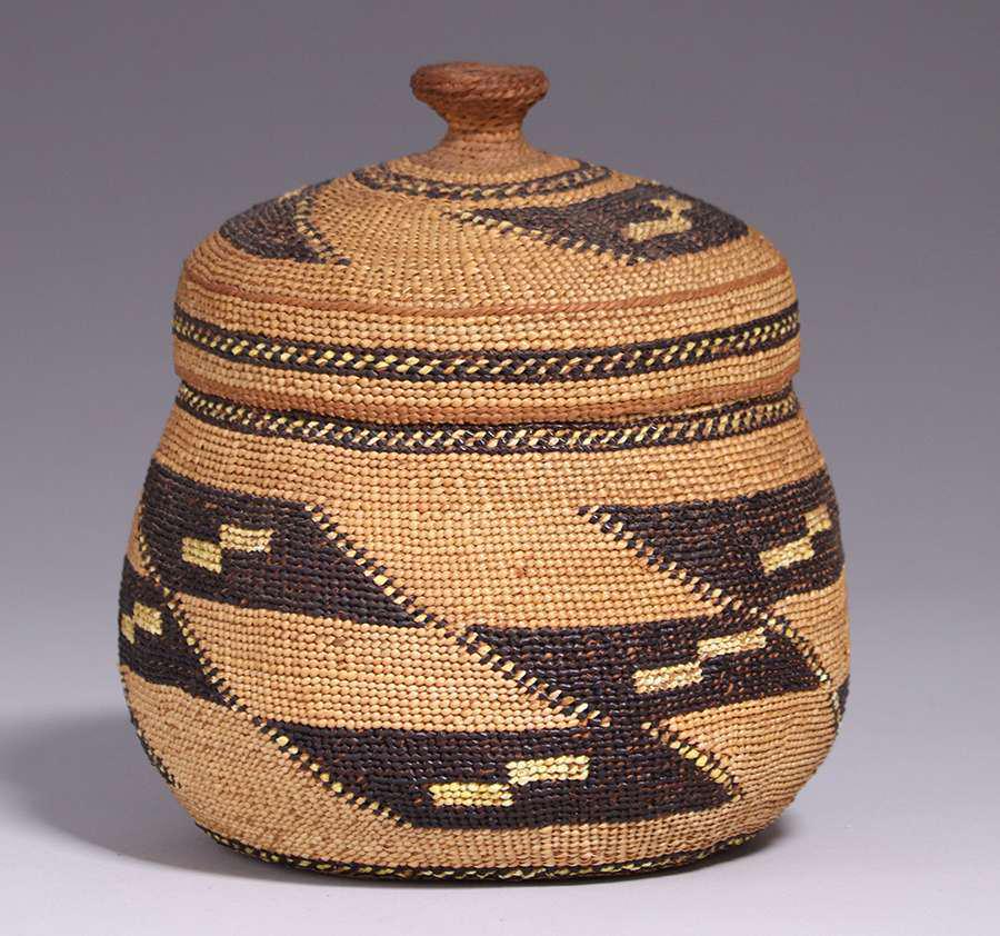 Native American Covered Basket - Hupa Tribe c1910s - Dec 14, 2019 ...