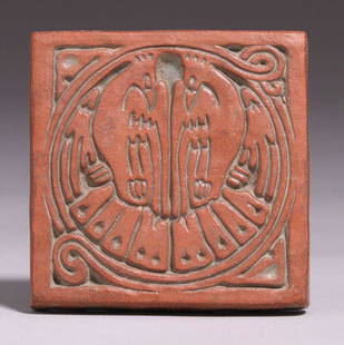 Batchelder Peacock Tile