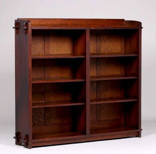 Stickley Brothers #4756 Heart Cutout Two Door Bookcase C1905