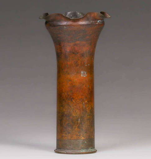 Classic Dirk Van Erp Hammered Brass Shell Casing C1908