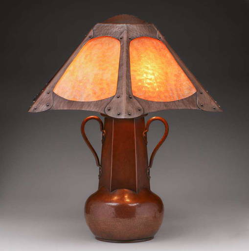 Limbert Hammered Copper Six-Panel Lamp c1910 - Sep 25, 2021 ...