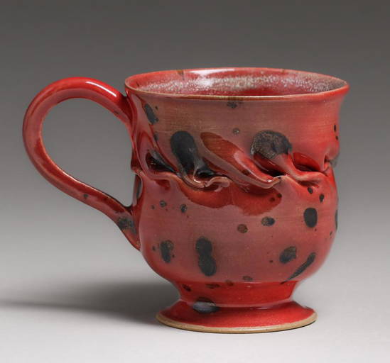 Contemporary Clark House Pottery George Ohr Style Cup