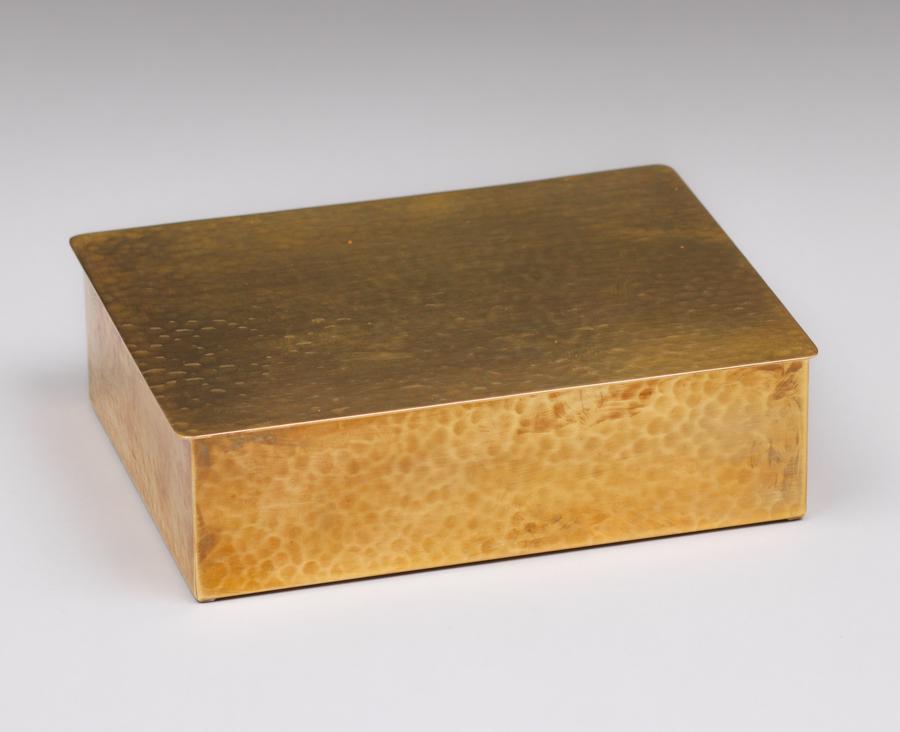 WMF Hammered Brass Box c1905 | Barnebys