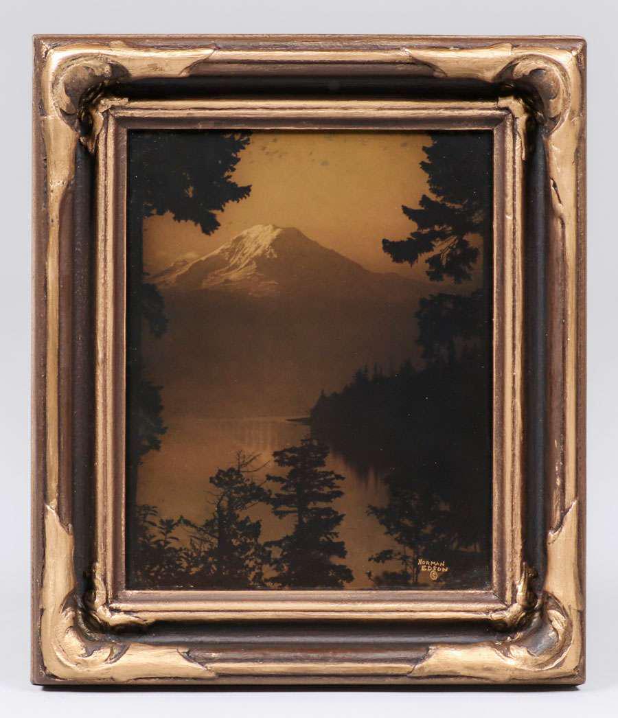 Norman Edson Original Goldtone Orotone Photo "the Silver Dawn"