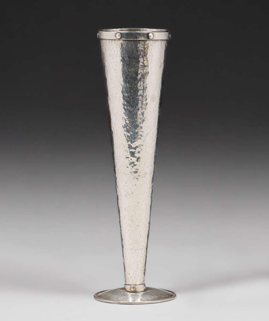 Thomas R. Neil - Boston Hammered Sterling Silver Riveted Vase 1910 ...