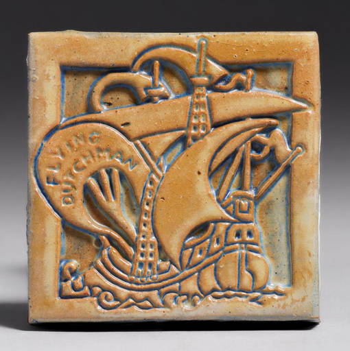 Moravian "flying Dutchmen" Galleon Ship Tile 1992